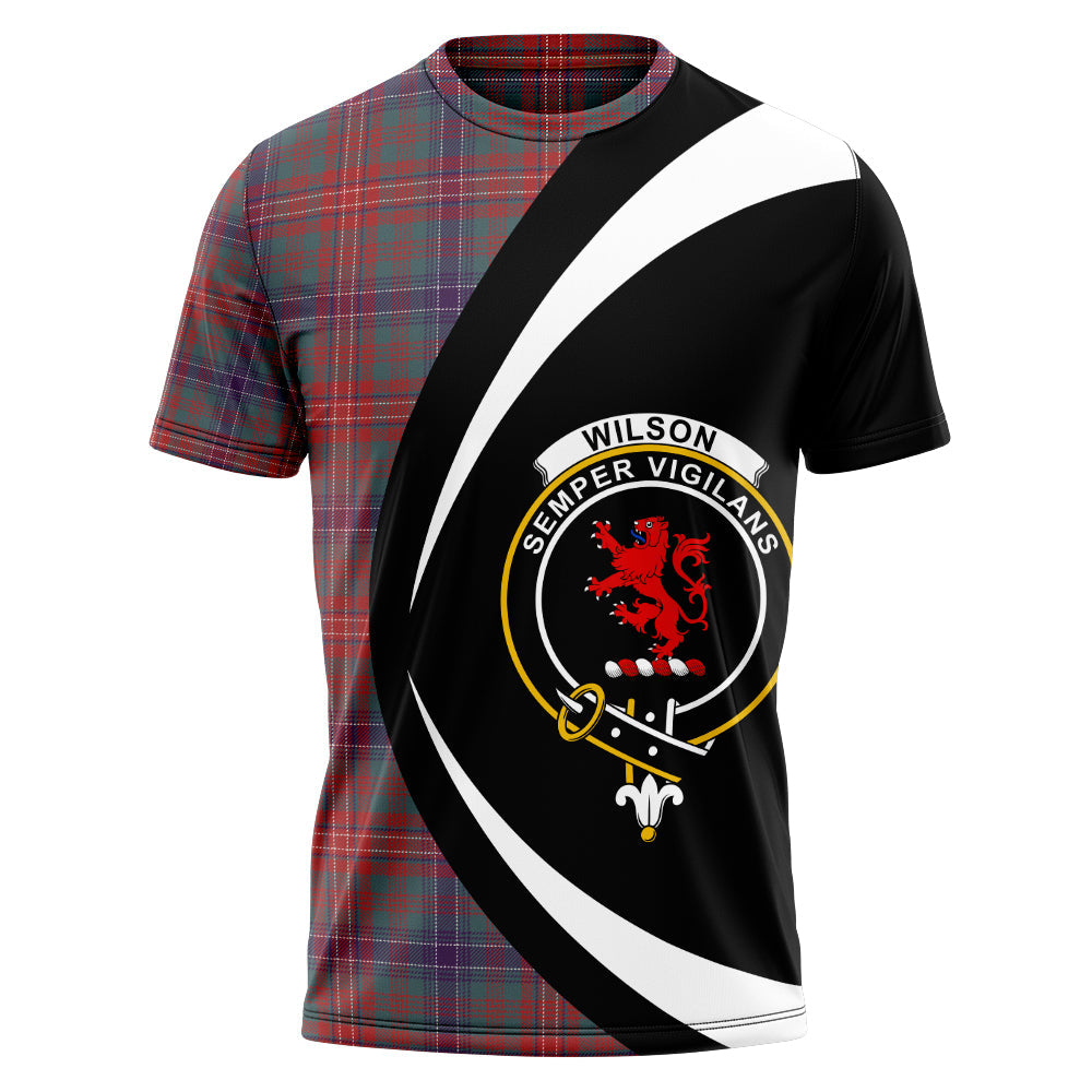 Wilson Weathered Clan Badge Tartan T-Shirt Circle Style Personalized ...