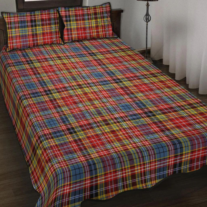 Drummond of Strathallan Tartan Classic Quilt Bed Set | Celticprime.com ...