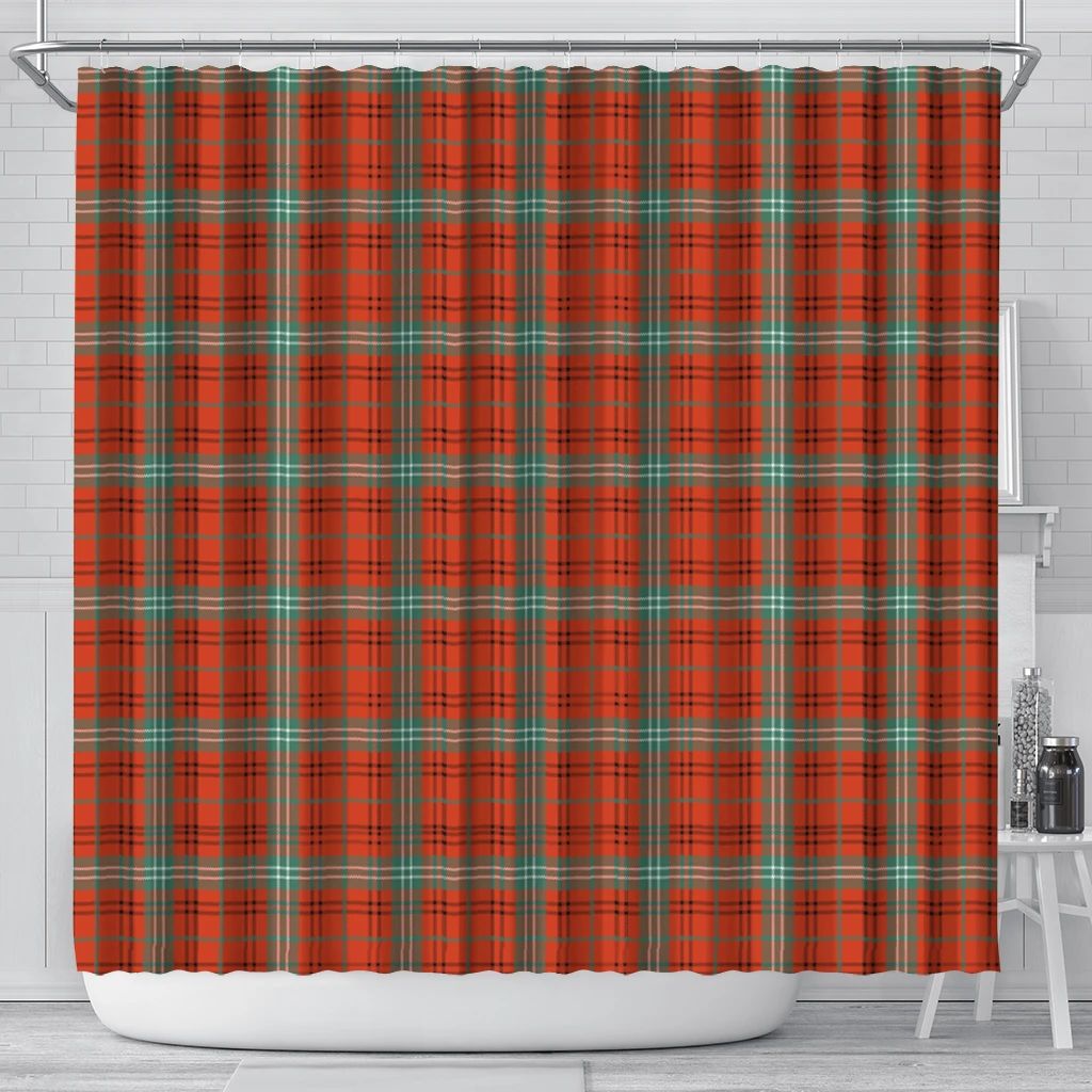 Morrison Red Ancient Tartan Classic Shower Curtain | Celticprime.com ...