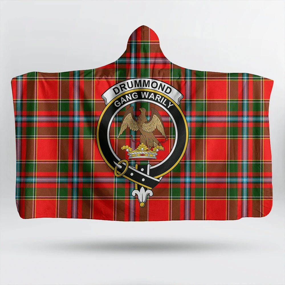 Drummond of Perth Tartan Classic Crest Hooded Blanket | Celticprime.com ...