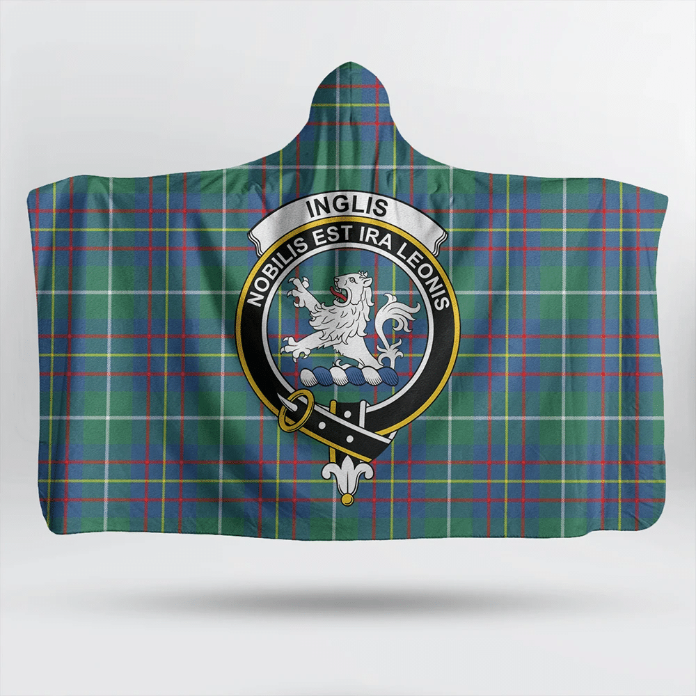 Inglis Ancient Tartan Classic Crest Hooded Blanket | Celticprime.com ...