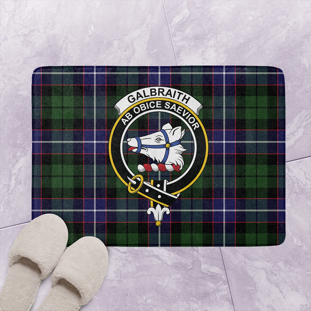 Galbraith Modern Tartan Classic Crest Bathroom Mat | Celticprime.com ...