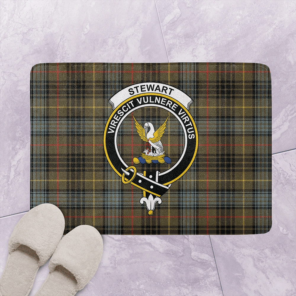 Stewart Hunting Weathered Tartan Classic Crest Bathroom Mat ...