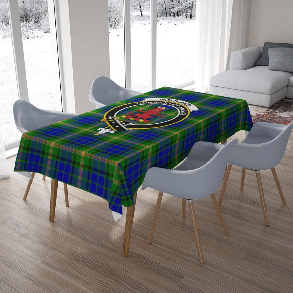 Maitland Tartan Classic Crest Tablecloth | Celticprime.com – celticprime