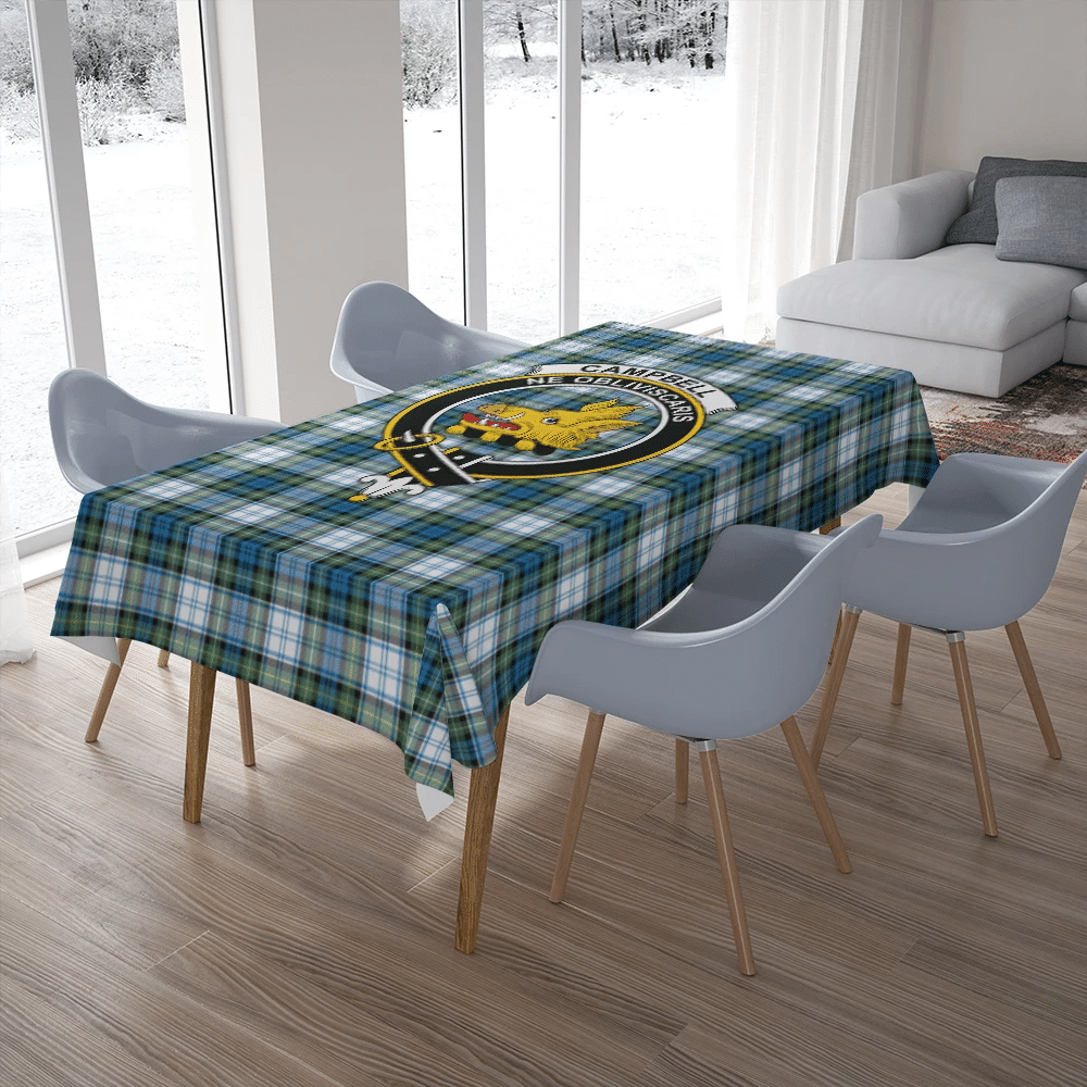 Campbell Dress Tartan Classic Crest Tablecloth | Celticprime.com ...