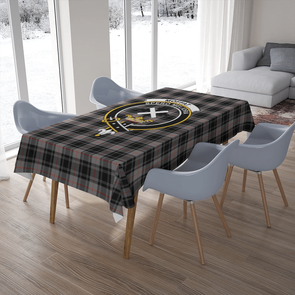 Moffat Modern Tartan Classic Crest Tablecloth | Celticprime.com ...