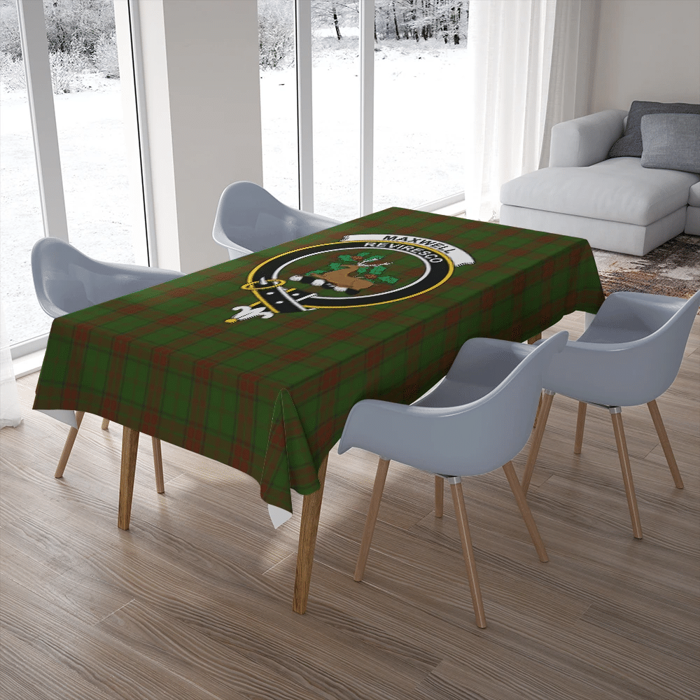 Maxwell Hunting Tartan Classic Crest Tablecloth | Celticprime.com ...