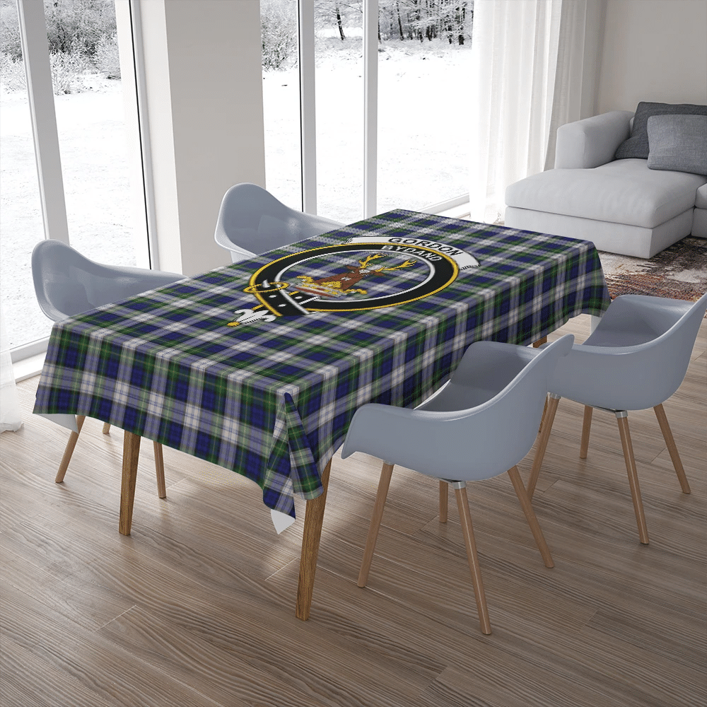Gordon Dress Modern Tartan Classic Crest Tablecloth | Celticprime.com ...