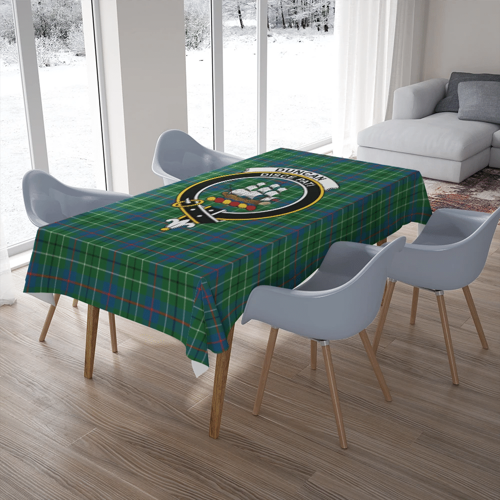 Duncan Ancient Tartan Classic Crest Tablecloth | Celticprime.com ...