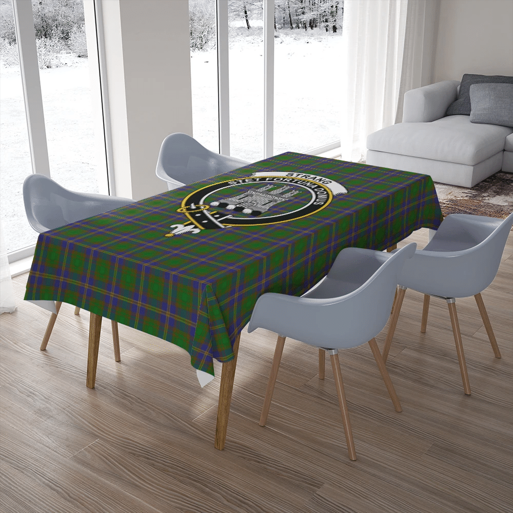 Strange of Balkaskie Tartan Classic Crest Tablecloth | Celticprime.com ...