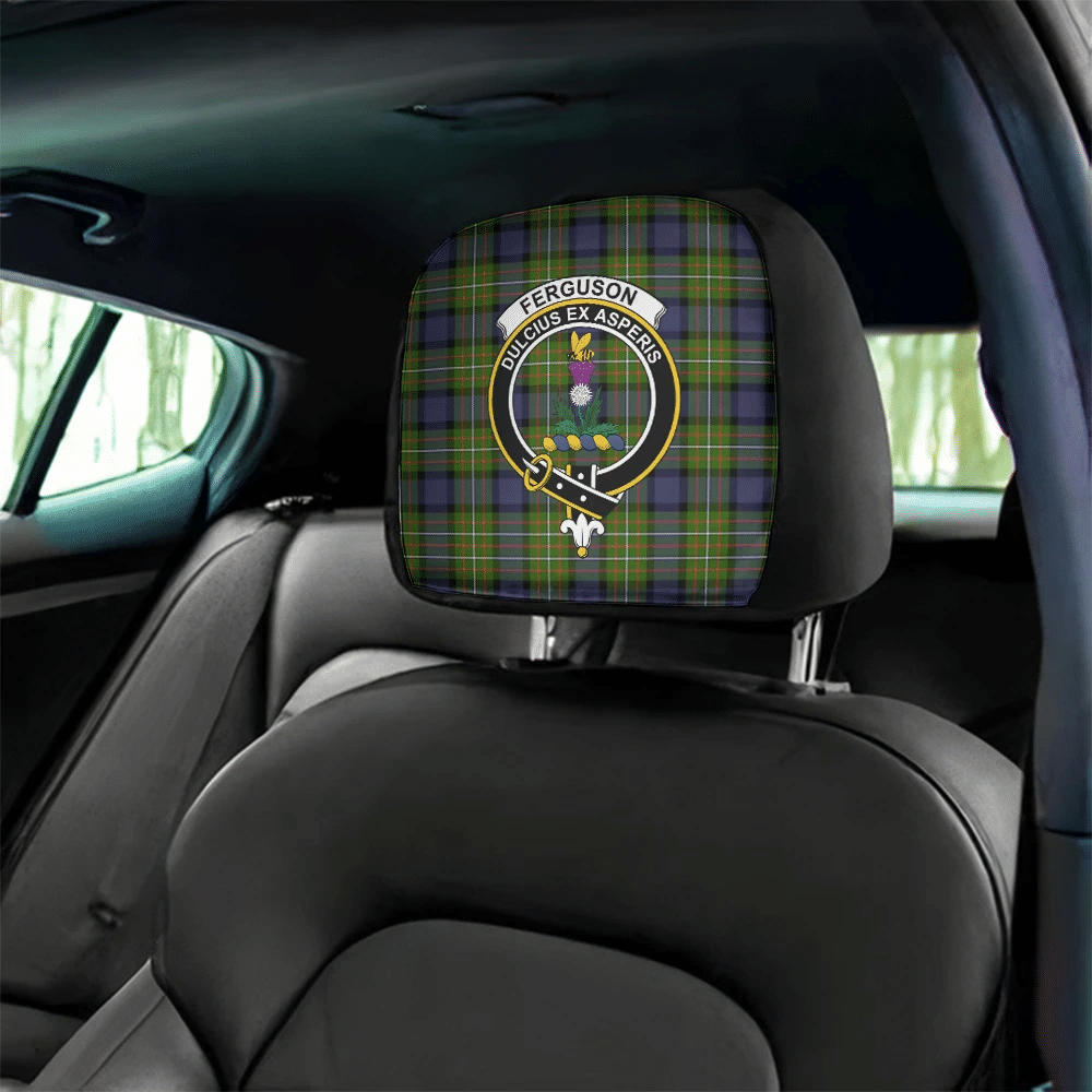 Fergusson Modern Tartan Classic Crest Headrest Covers | Celticprime.com ...