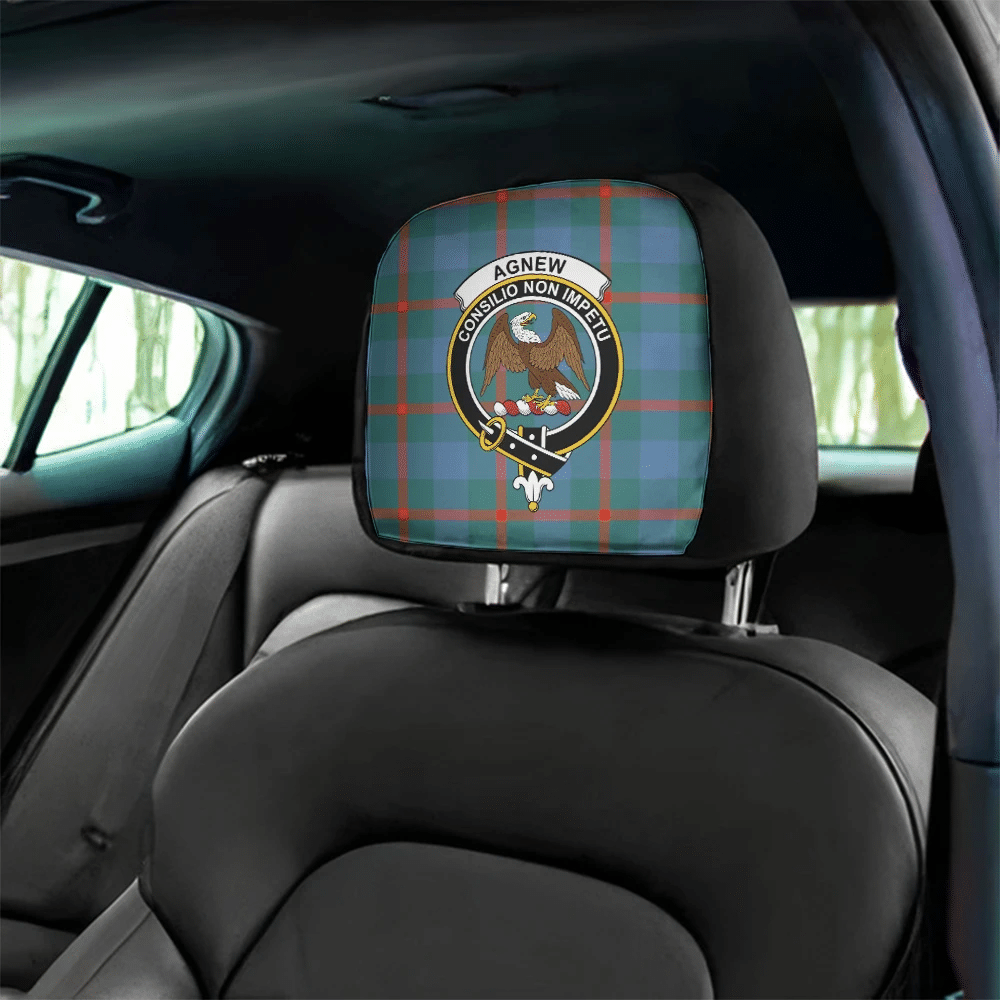 Agnew Ancient Tartan Classic Crest Headrest Covers | Celticprime.com ...