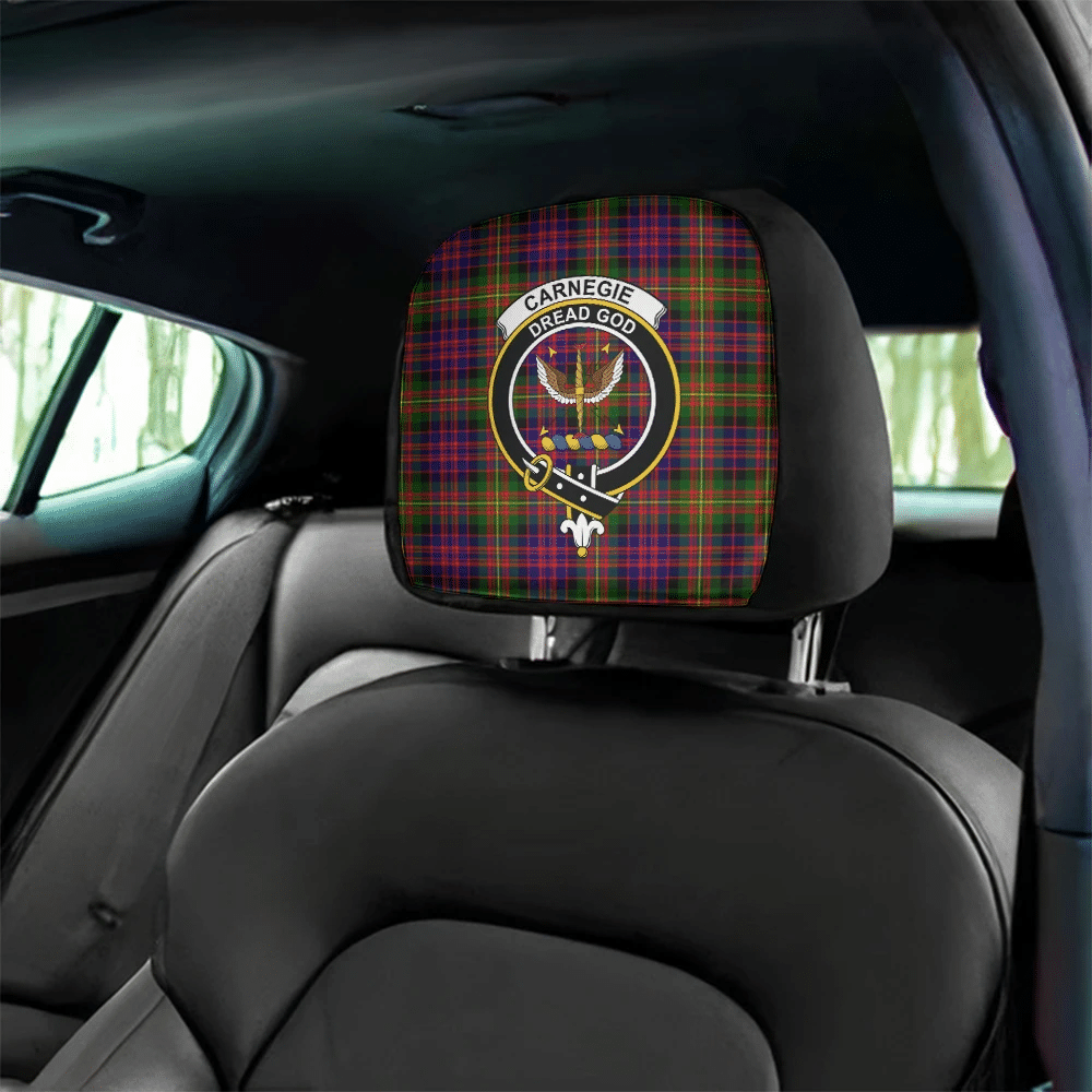 Carnegie Modern Tartan Classic Crest Headrest Covers | Celticprime.com ...