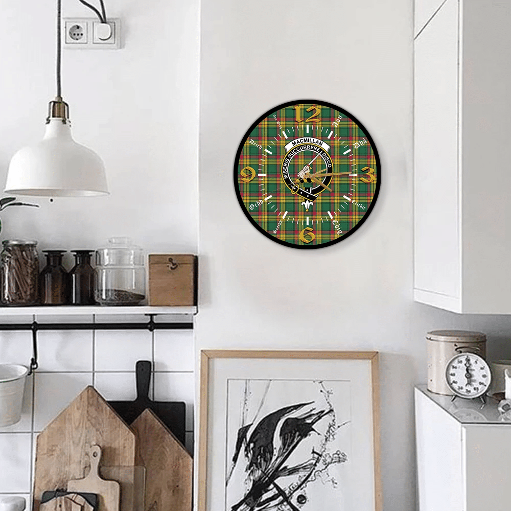 MacMillan Old Ancient Tartan Crest Clock Language Style | Celticprime ...