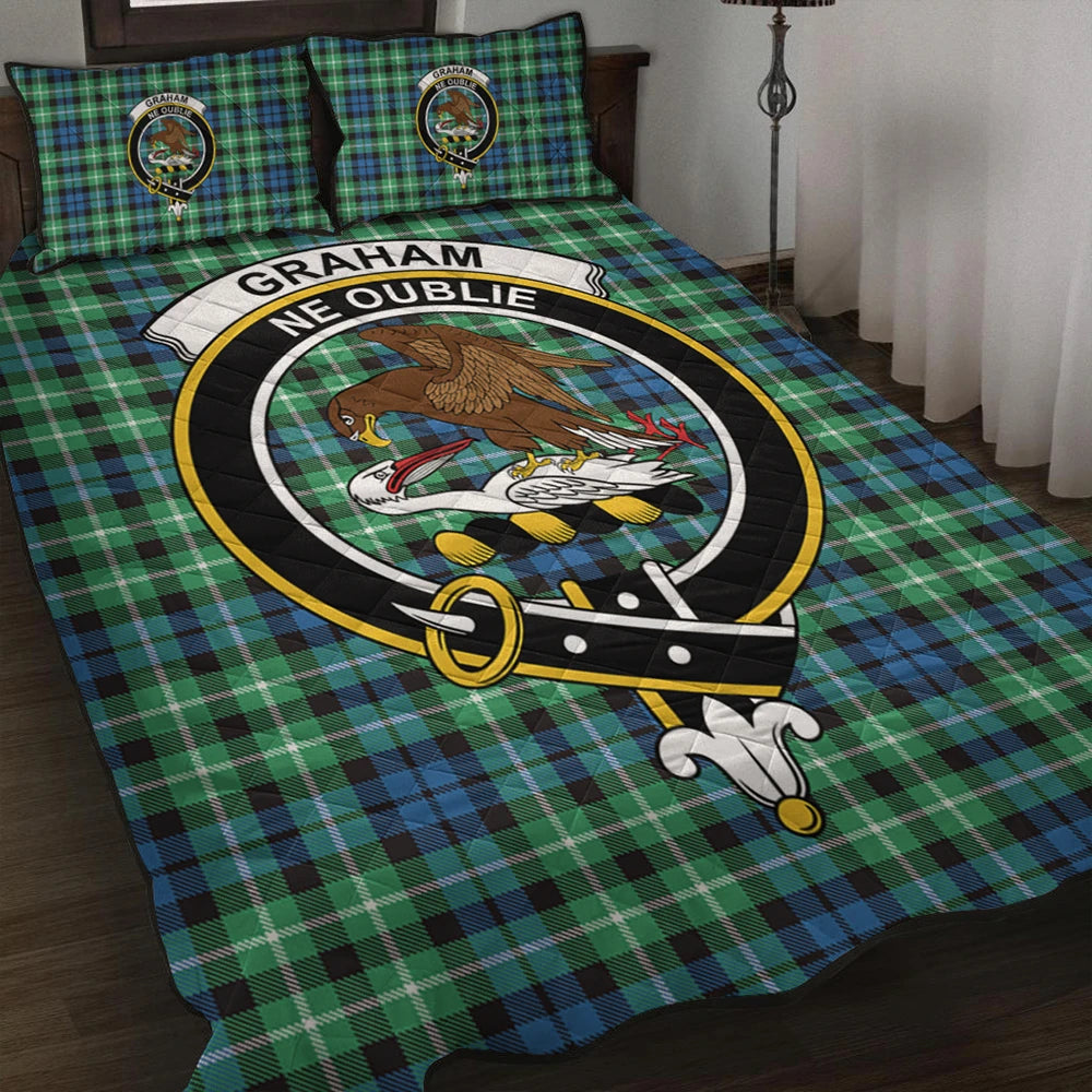 Graham of Montrose Ancient Tartan Classic Crest Quilt Bed Set | Celticprime.com – celticprime