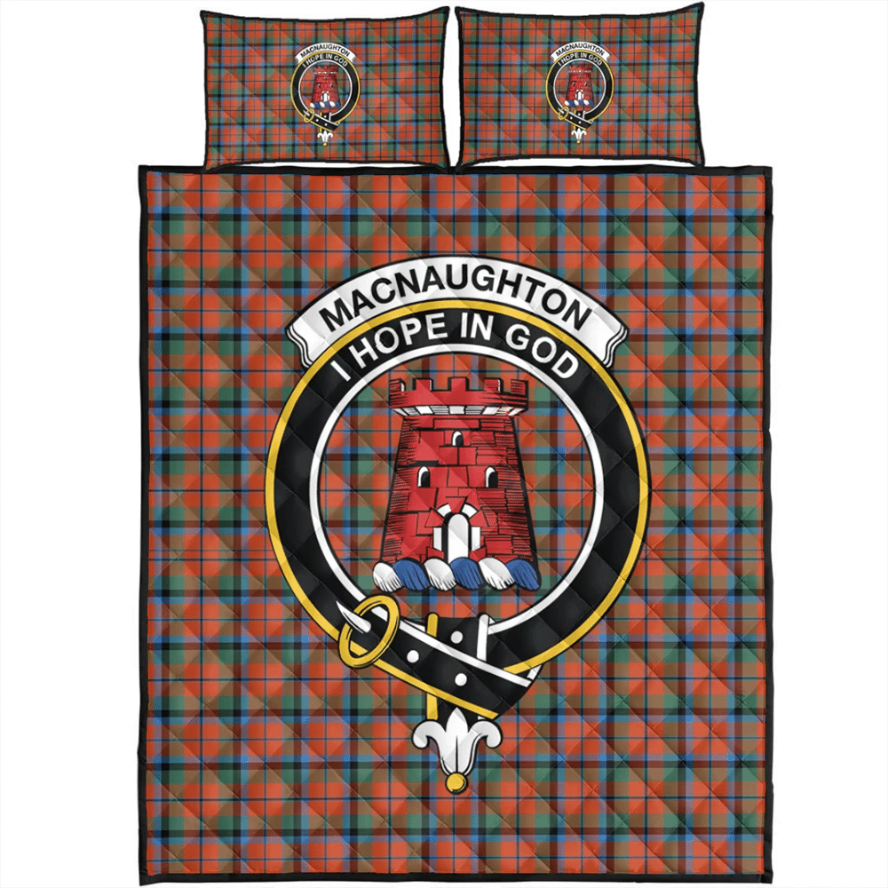 MacNaughton Ancient Tartan Classic Crest Quilt Bed Set | Celticprime ...