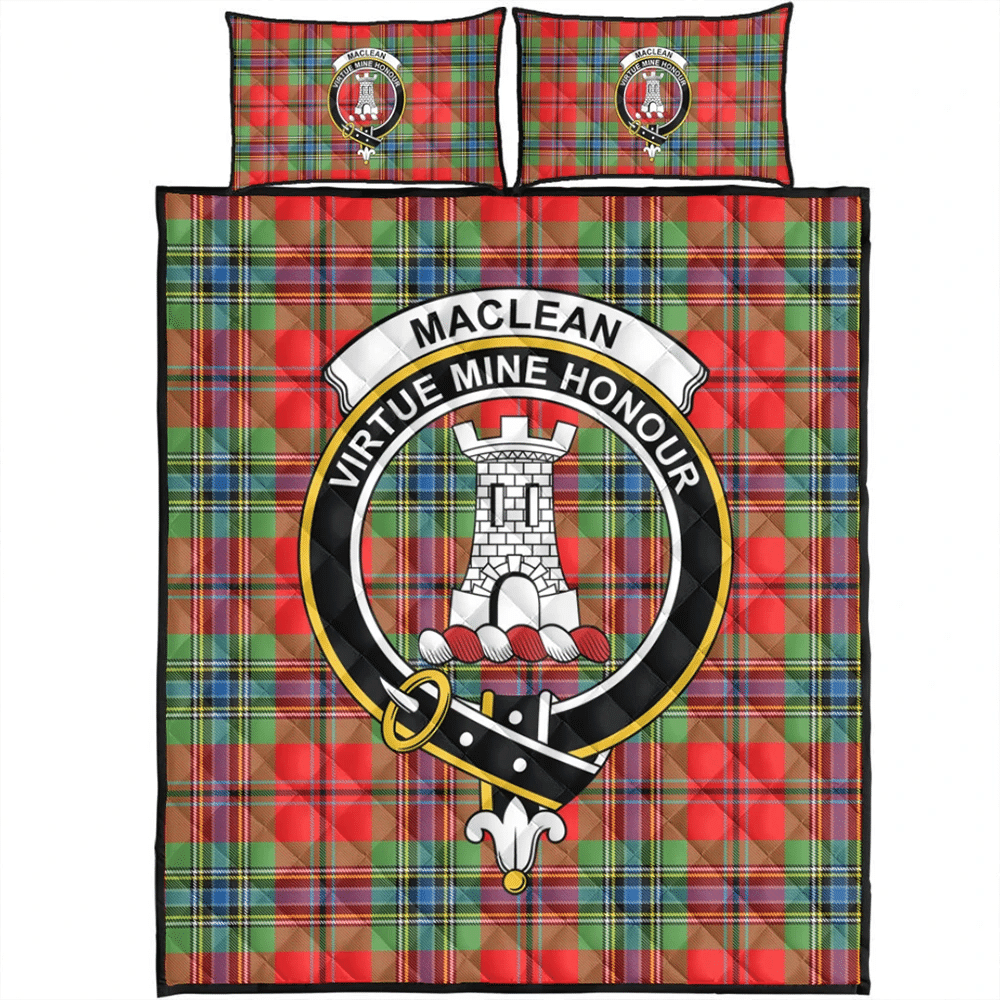 MacLean of Duart Modern Tartan Classic Crest Quilt Bed Set | Celticprime.com – celticprime