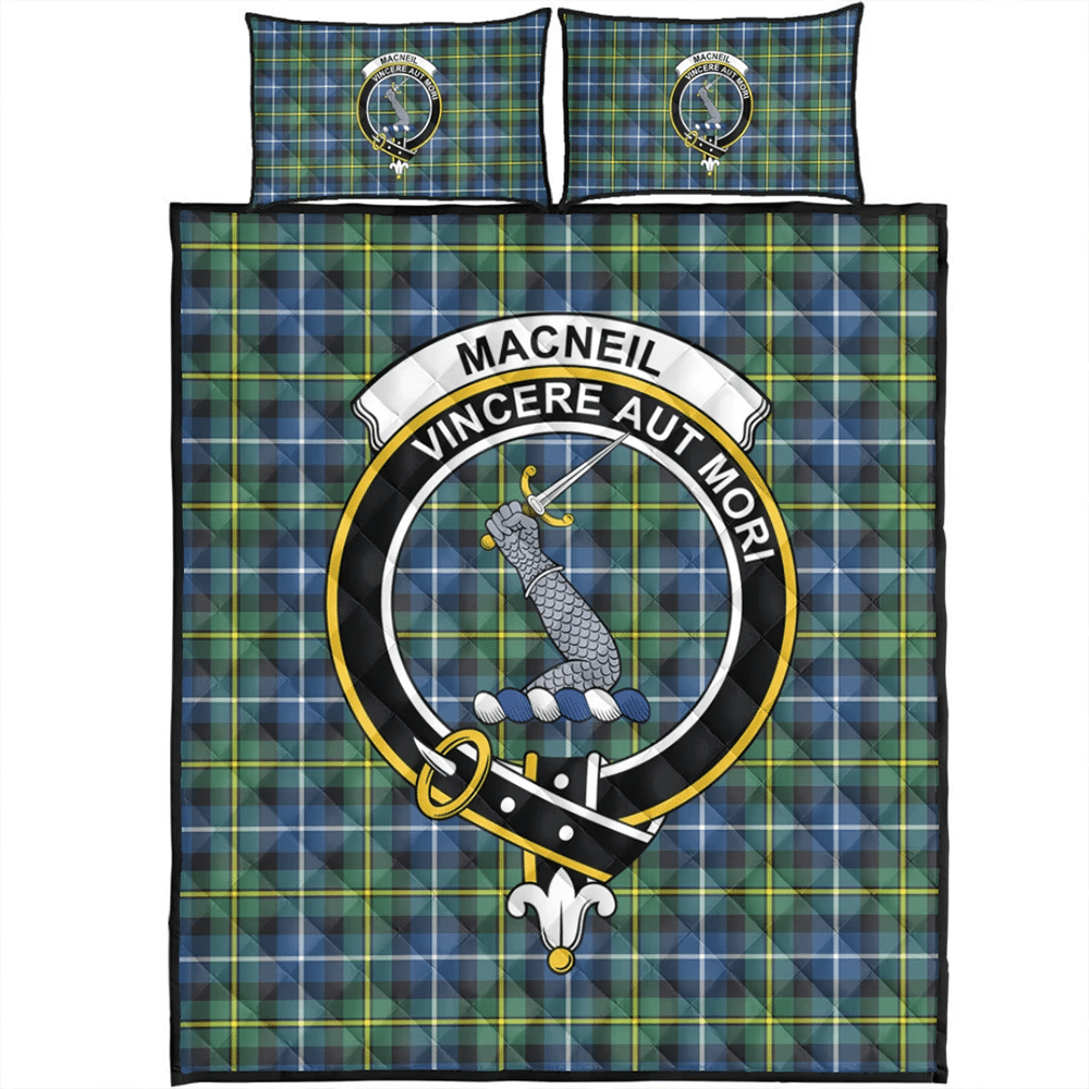 MacNeill of Barra Ancient Tartan Classic Crest Quilt Bed Set | Celticprime.com – celticprime