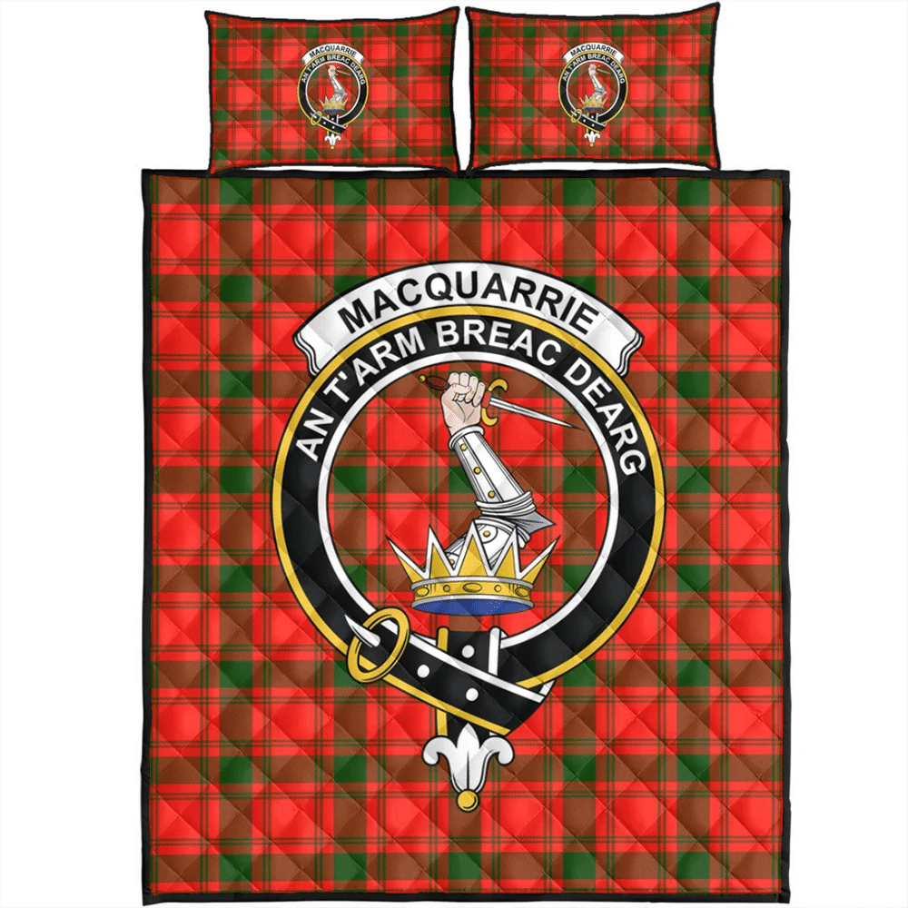 MacQuarrie Modern Tartan Classic Crest Quilt Bed Set | Celticprime.com ...