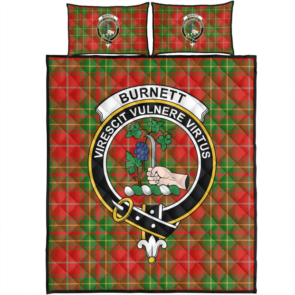 Burnett Ancient Tartan Classic Crest Quilt Bed Set | Celticprime.com – celticprime