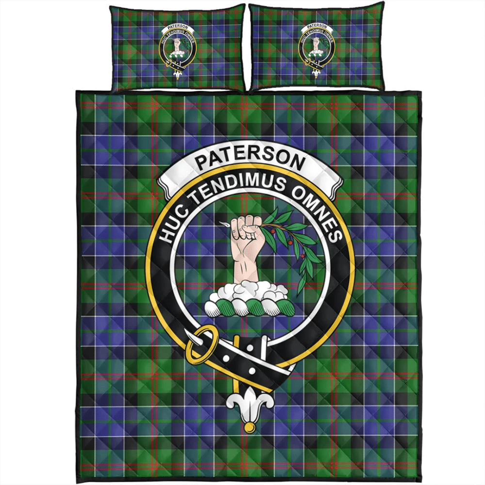 Paterson Tartan Classic Crest Quilt Bed Set | Celticprime.com – celticprime