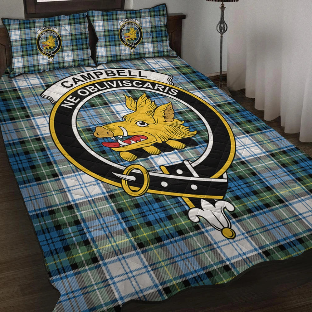 Campbell Dress Tartan Classic Crest Quilt Bed Set | Celticprime.com – celticprime