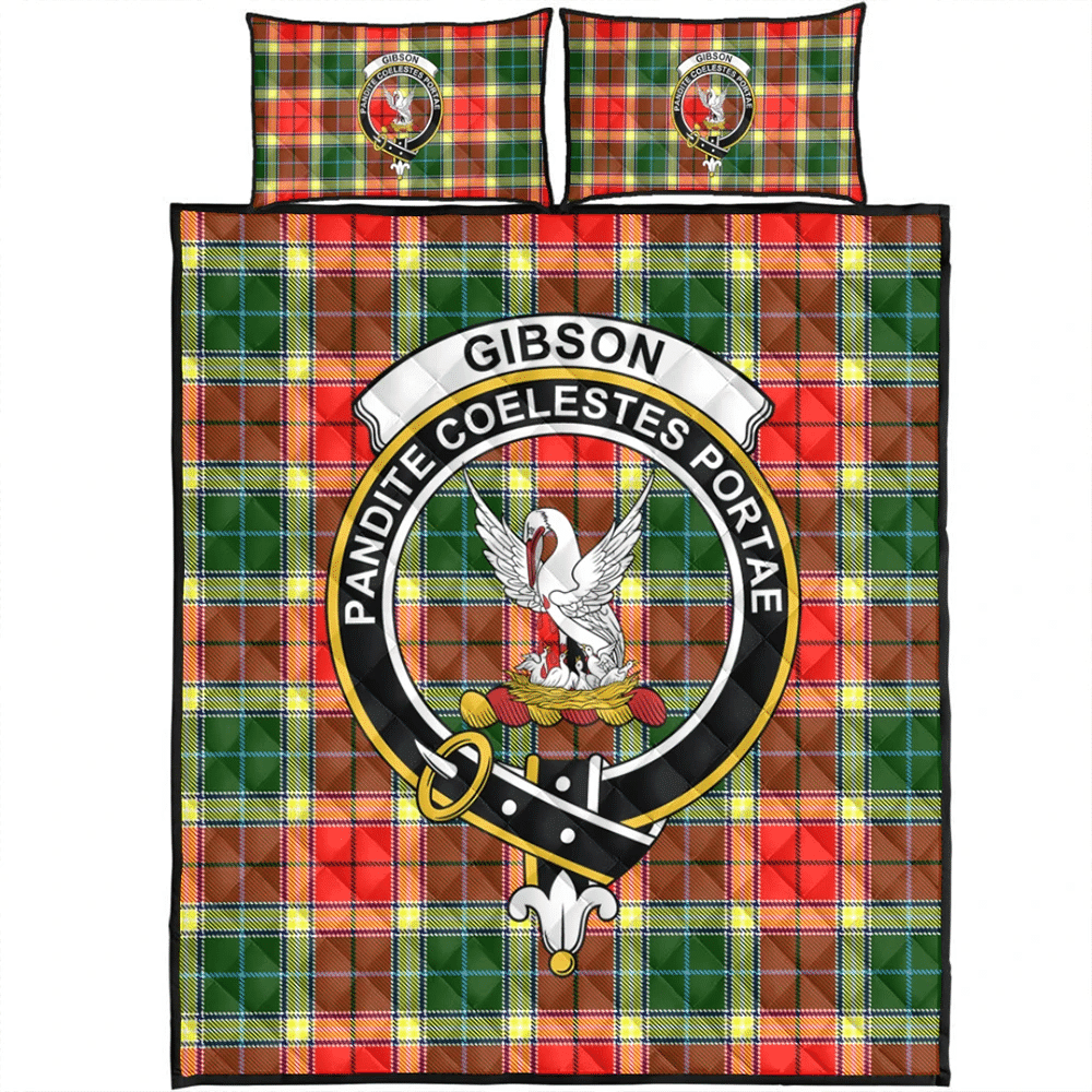 Gibbs Tartan Classic Crest Quilt Bed Set | Celticprime.com – celticprime