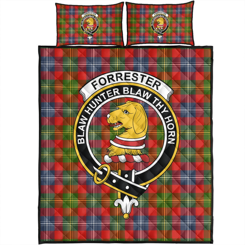 Forrester Tartan Classic Crest Quilt Bed Set | Celticprime.com – celticprime