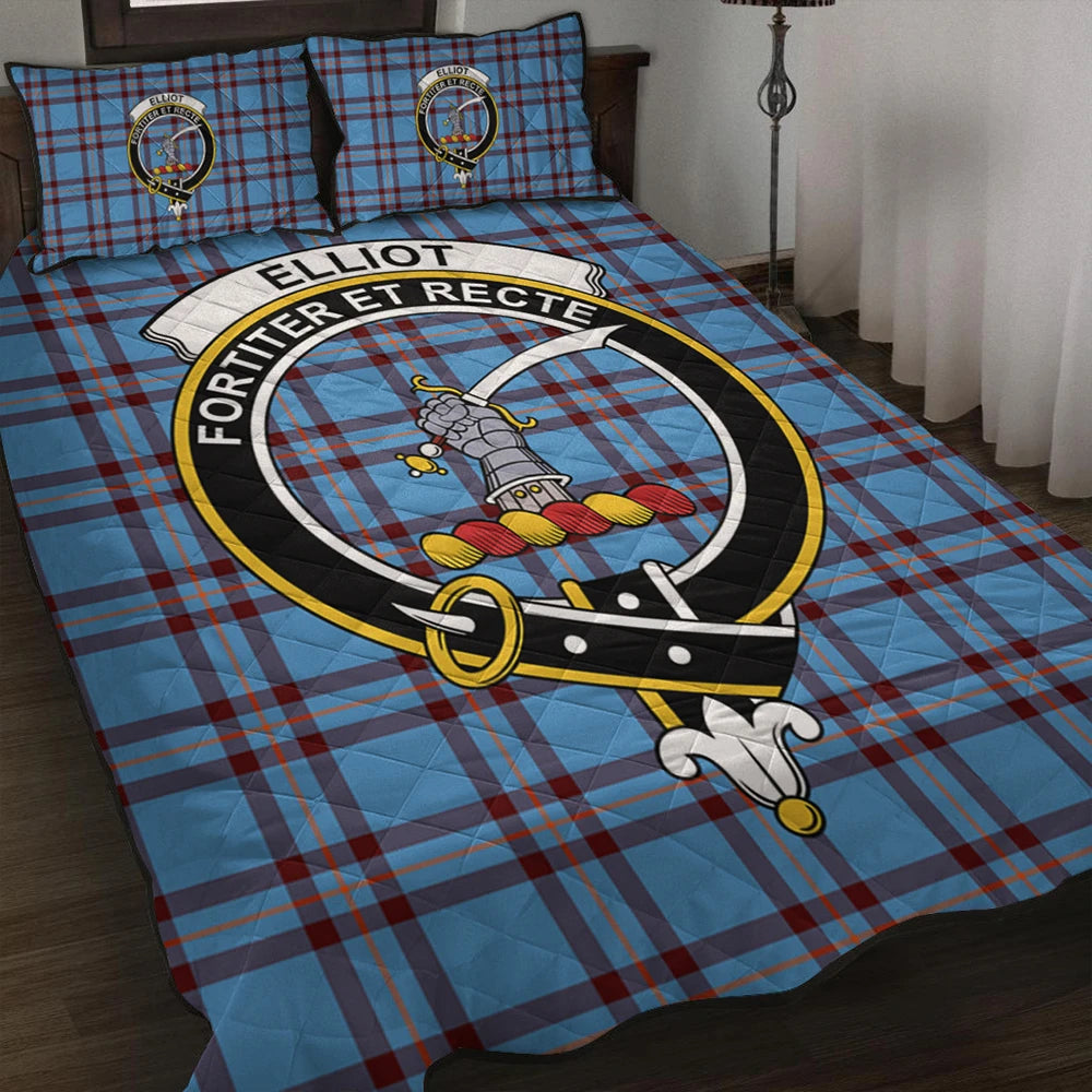 Elliot Ancient Tartan Classic Crest Quilt Bed Set | Celticprime.com – celticprime