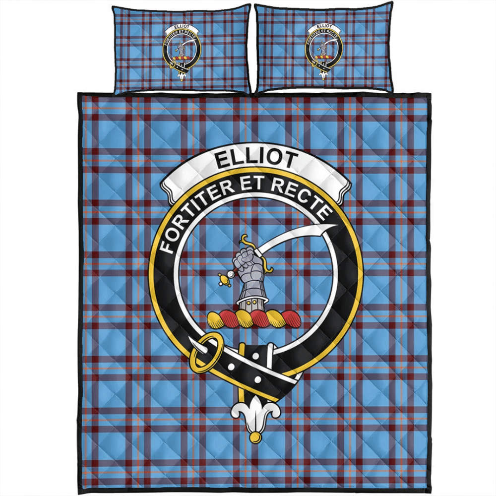Elliot Ancient Tartan Classic Crest Quilt Bed Set | Celticprime.com – celticprime