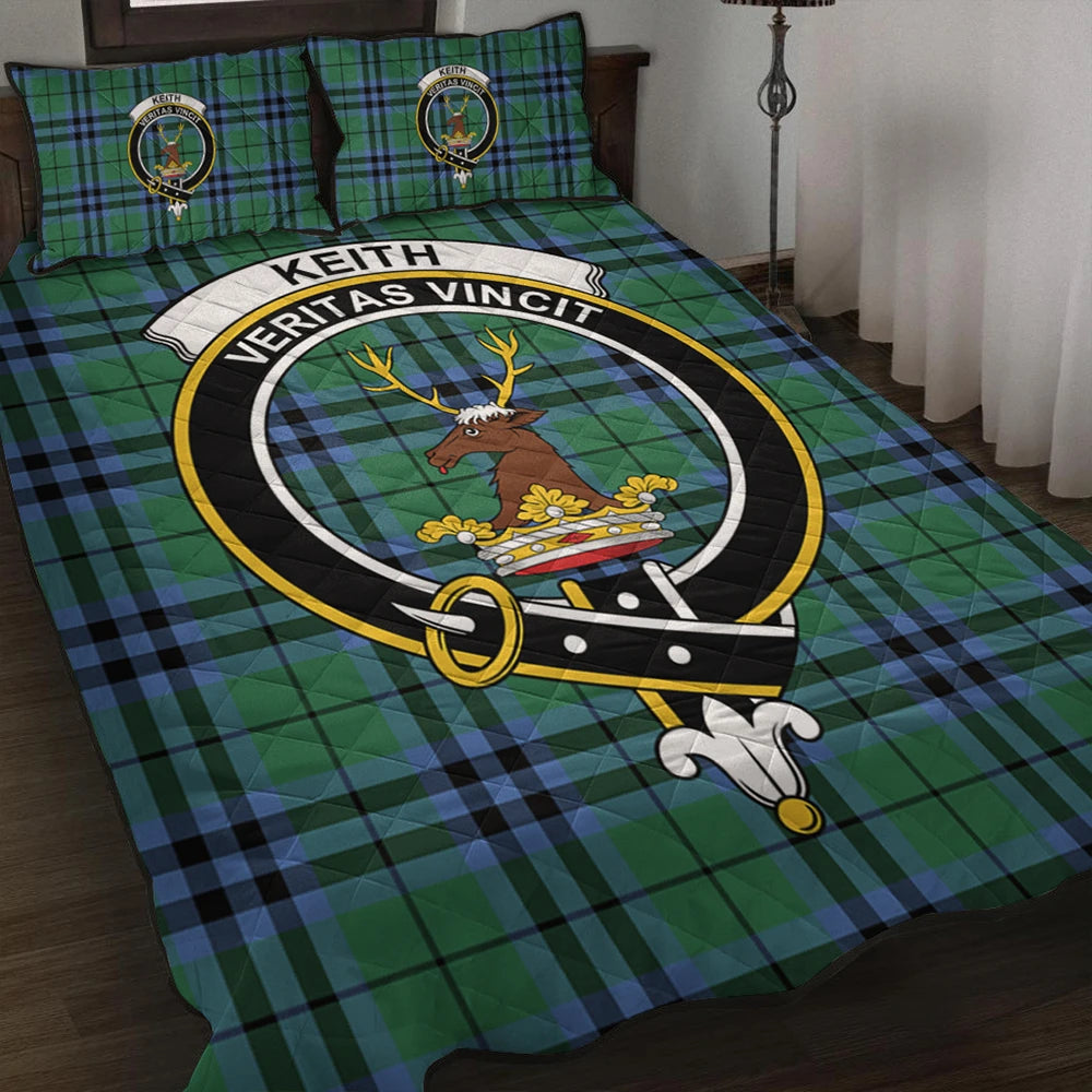 Keith Ancient Tartan Classic Crest Quilt Bed Set | Celticprime.com – celticprime