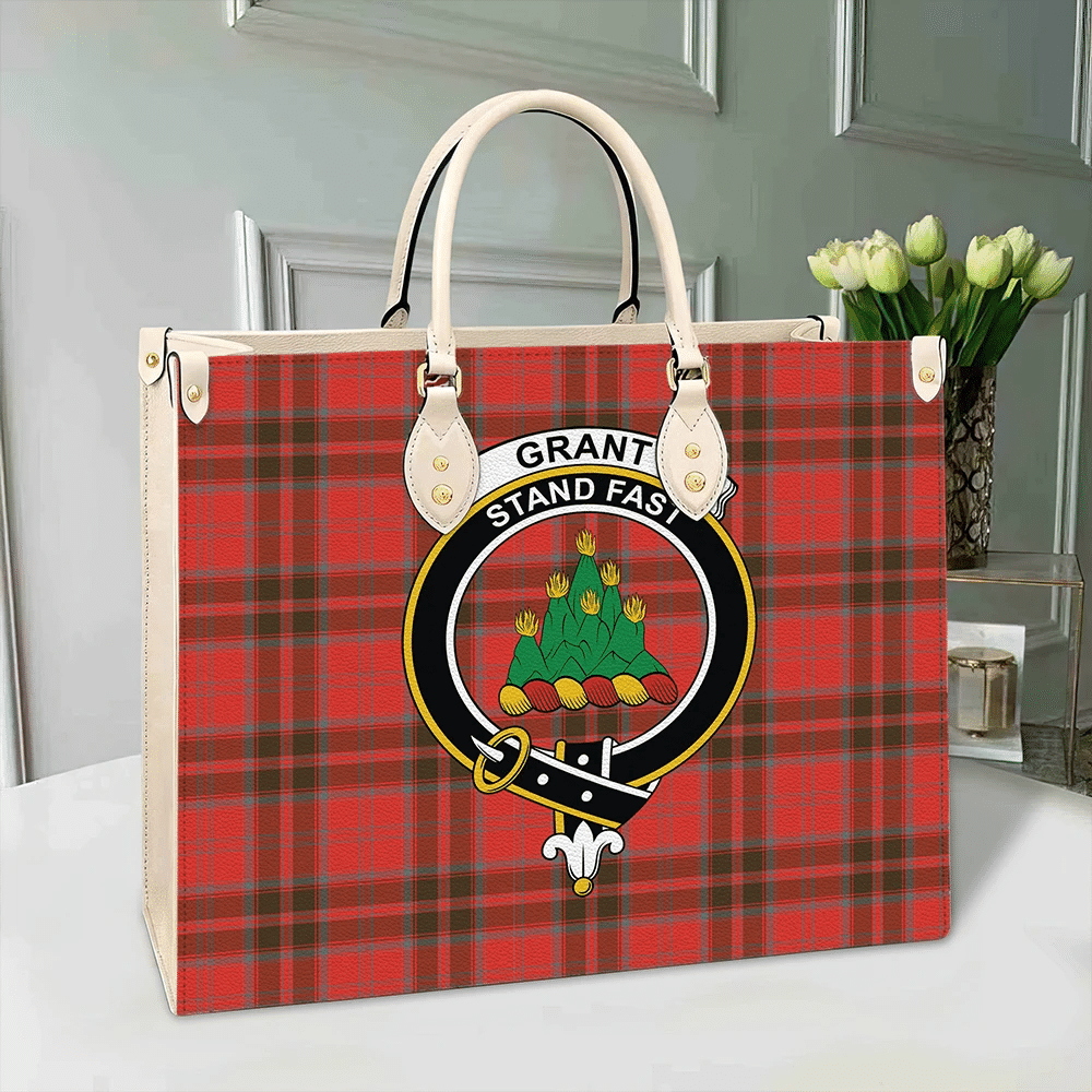 Grant Weathered Tartan Classic Crest Leather Bag | Celticprime.com ...