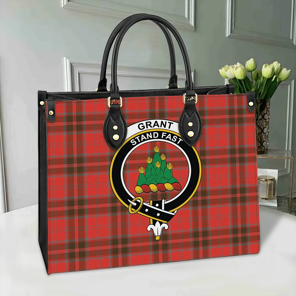 Grant Weathered Tartan Classic Crest Leather Bag | Celticprime.com ...