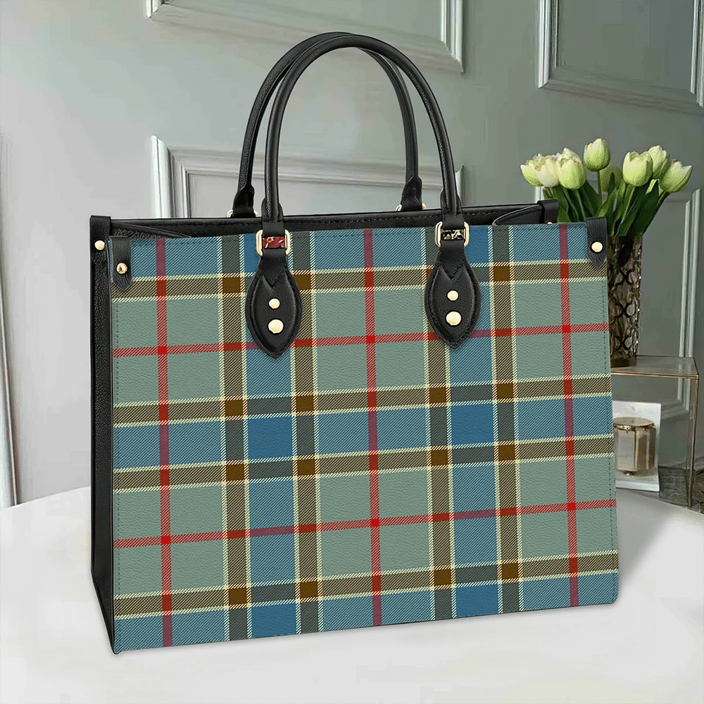 Balfour Blue Tartan Classic Leather Bag | Celticprime.com – celticprime