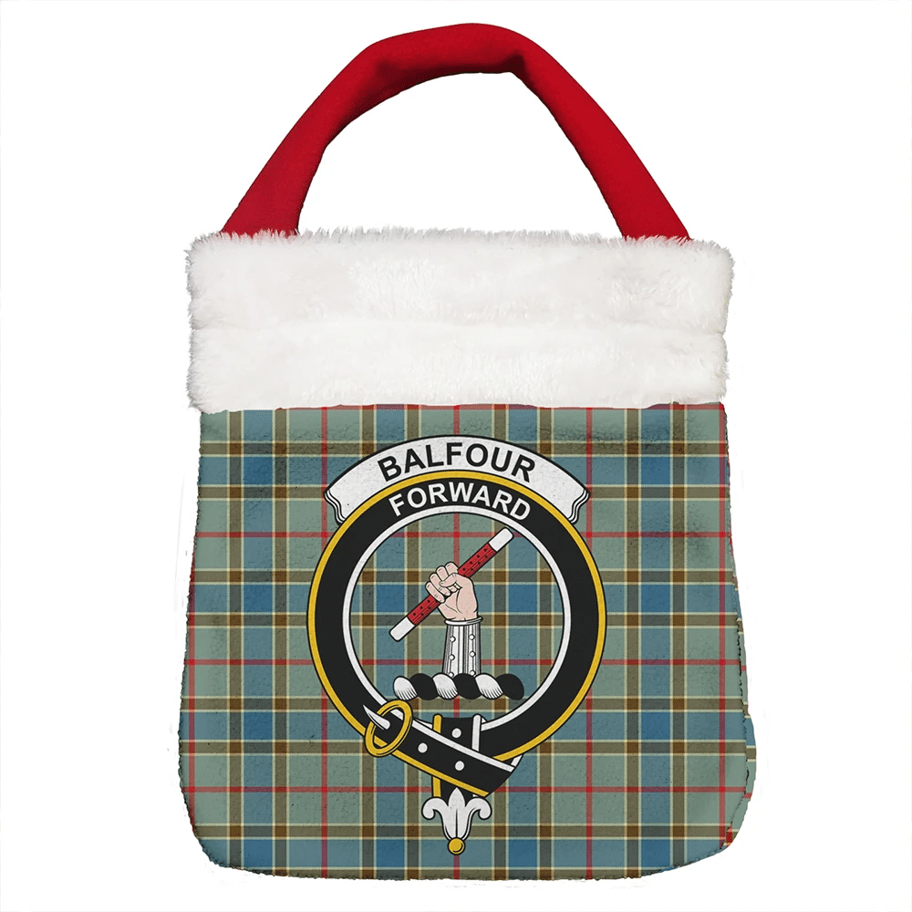 Balfour Blue Tartan Classic Crest Christmas Gift Bag | Celticprime.com ...