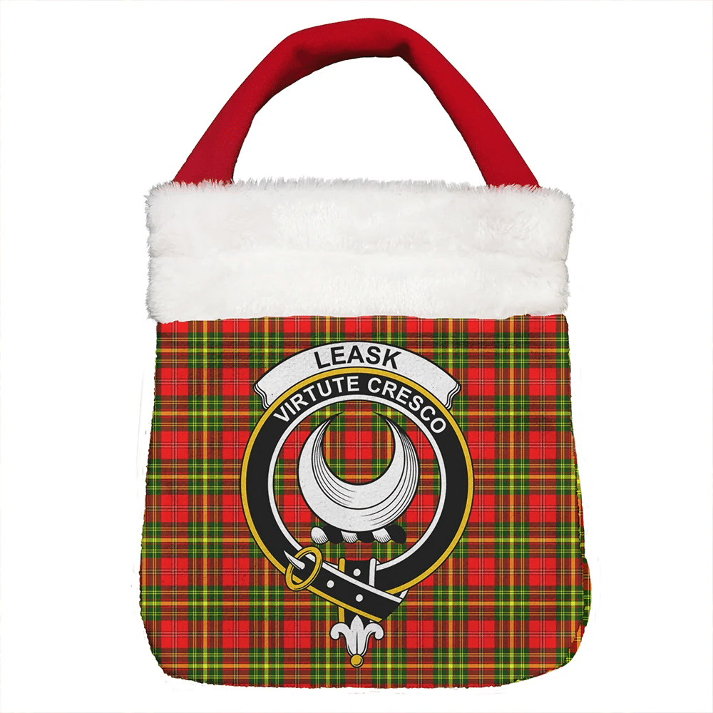 Leask Tartan Classic Crest Christmas Gift Bag | Celticprime.com ...