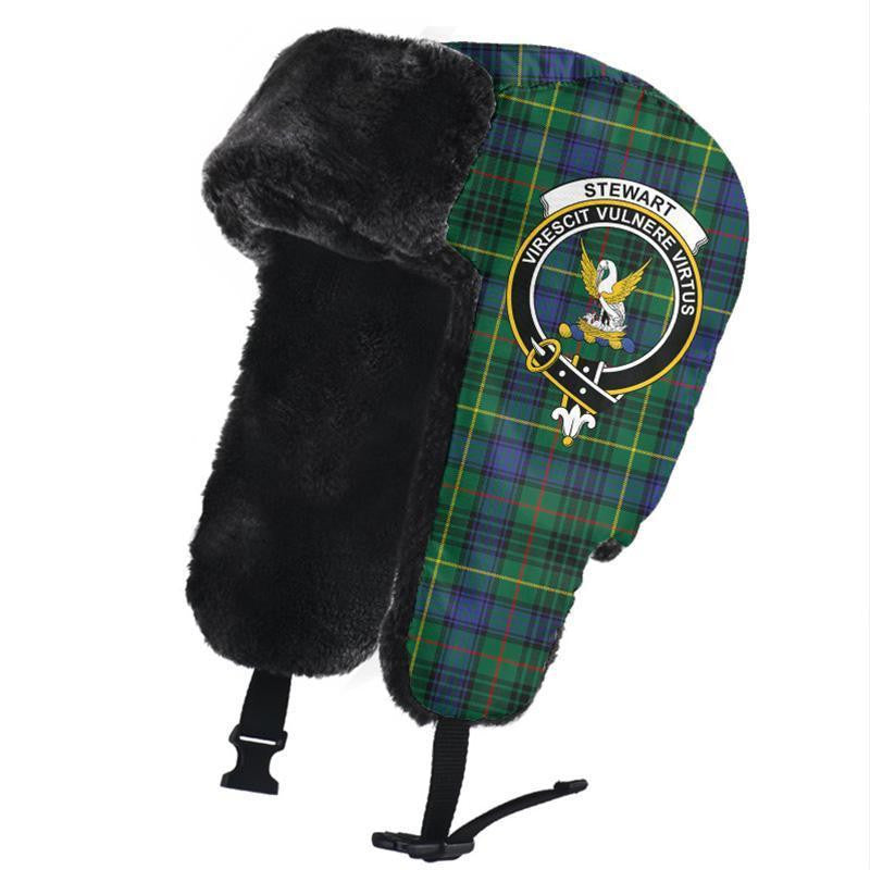 Stewart Hunting Modern Tartan Classic Crest Trapper Hat | Celticprime ...