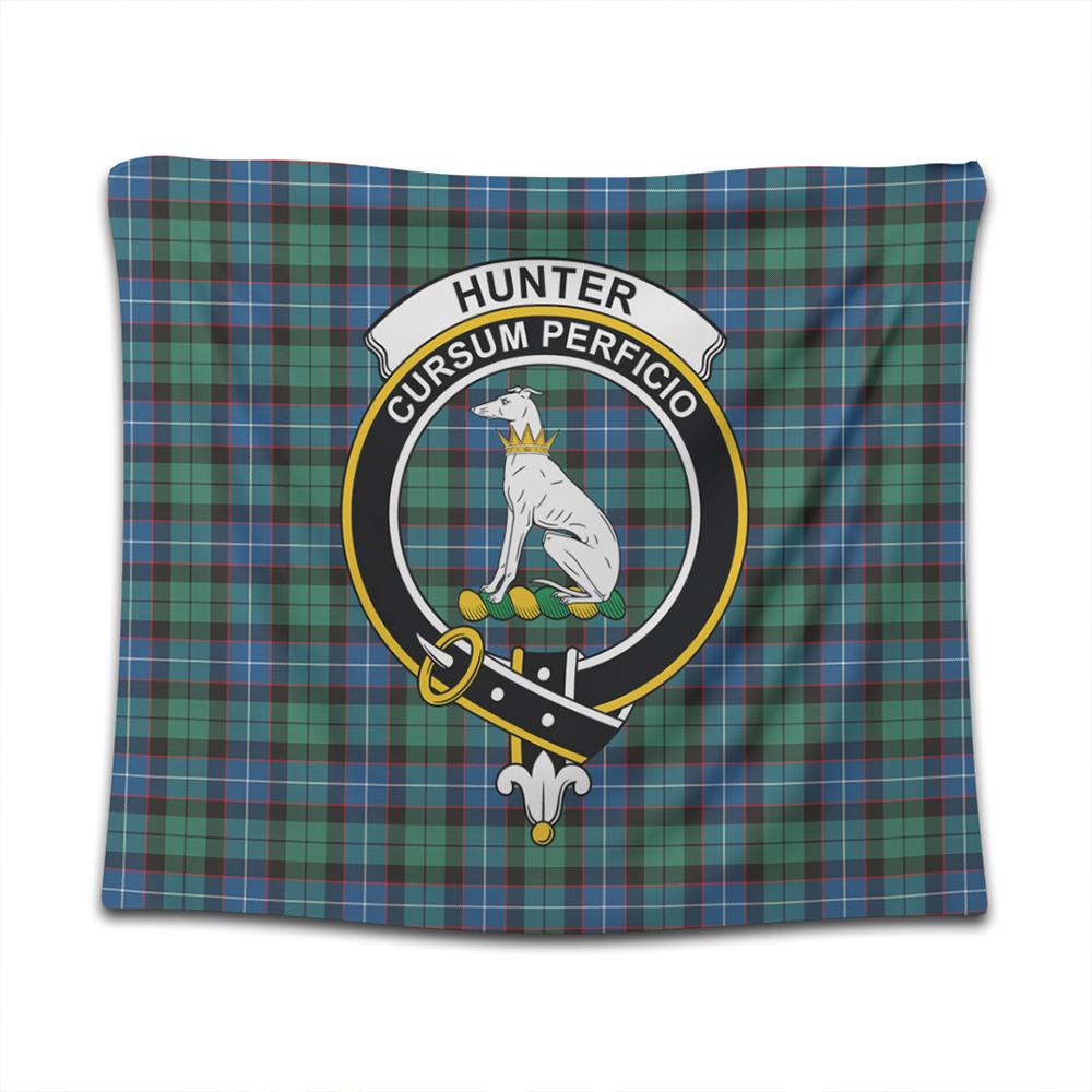 Hunter Ancient Tartan Classic Crest Tapestry | Celticprime.com ...
