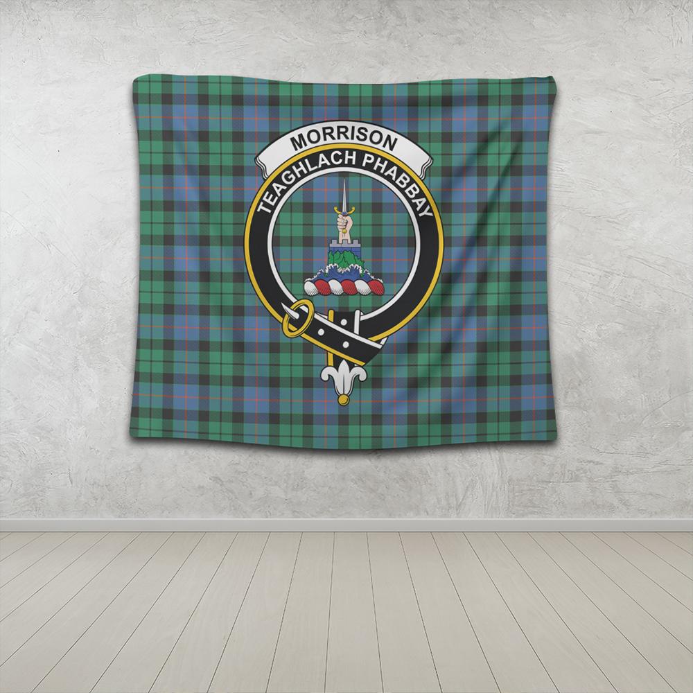 Morrison Ancient Tartan Classic Crest Tapestry | Celticprime.com ...