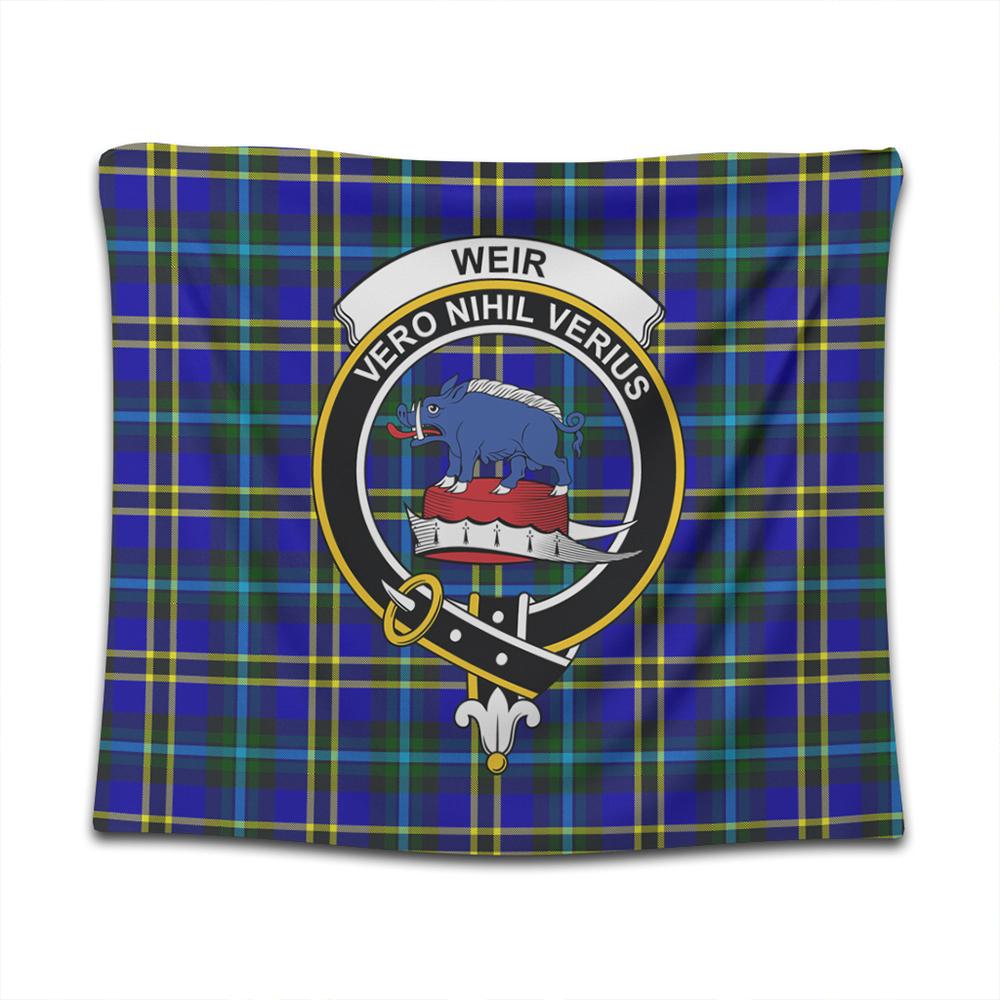 Weir Modern Tartan Classic Crest Tapestry | Celticprime.com – celticprime