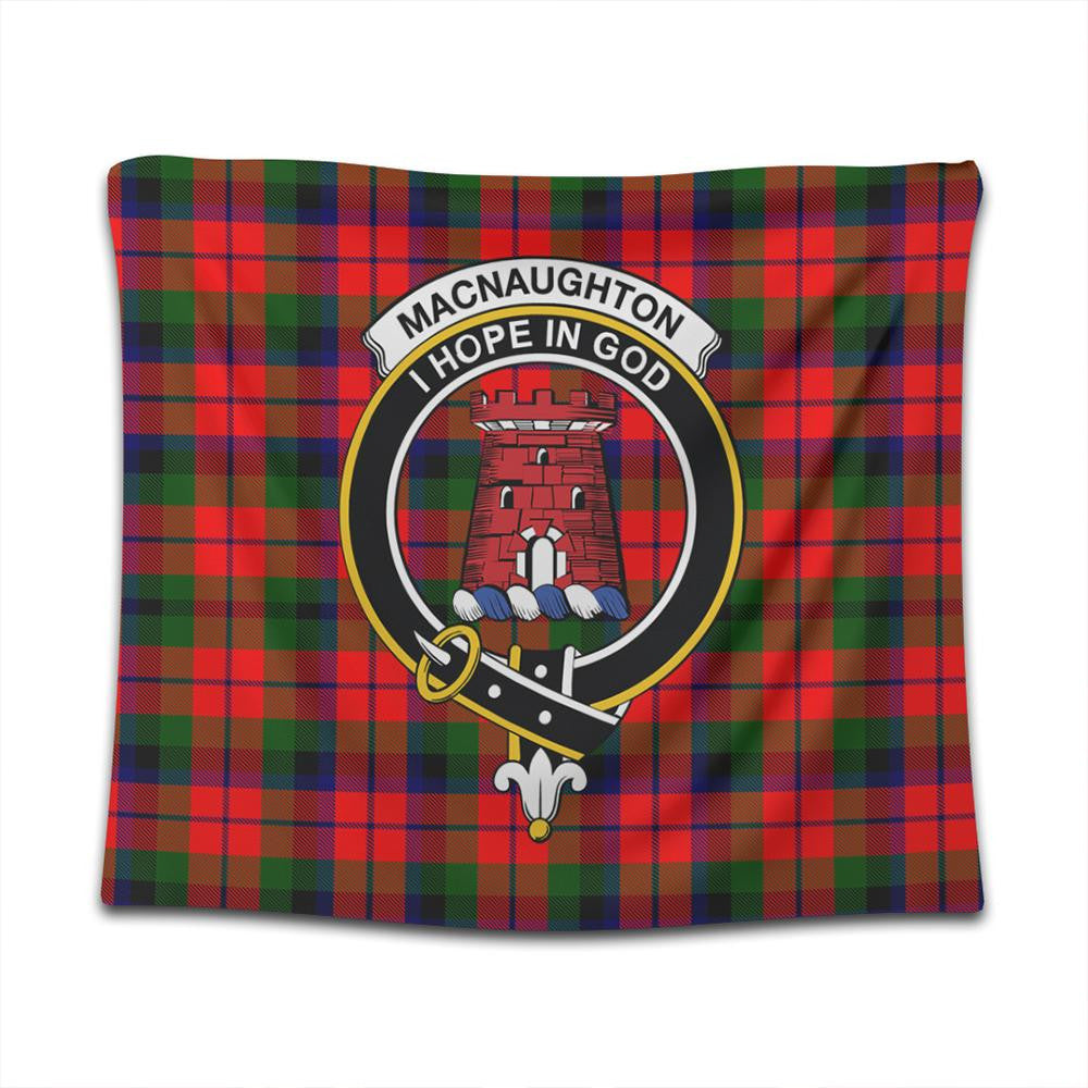 MacNaughton Modern Tartan Classic Crest Tapestry | Celticprime.com ...