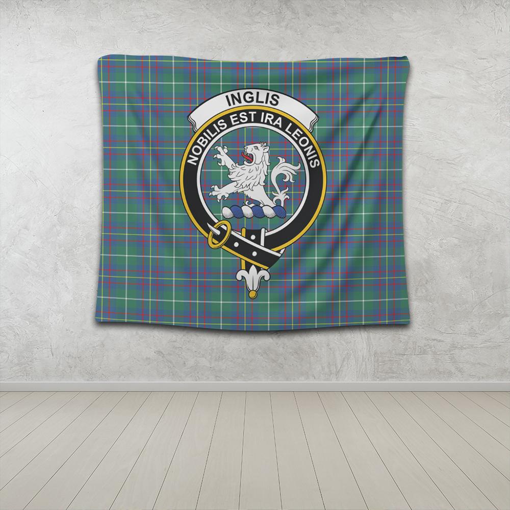 Inglis Ancient Tartan Classic Crest Tapestry | Celticprime.com ...
