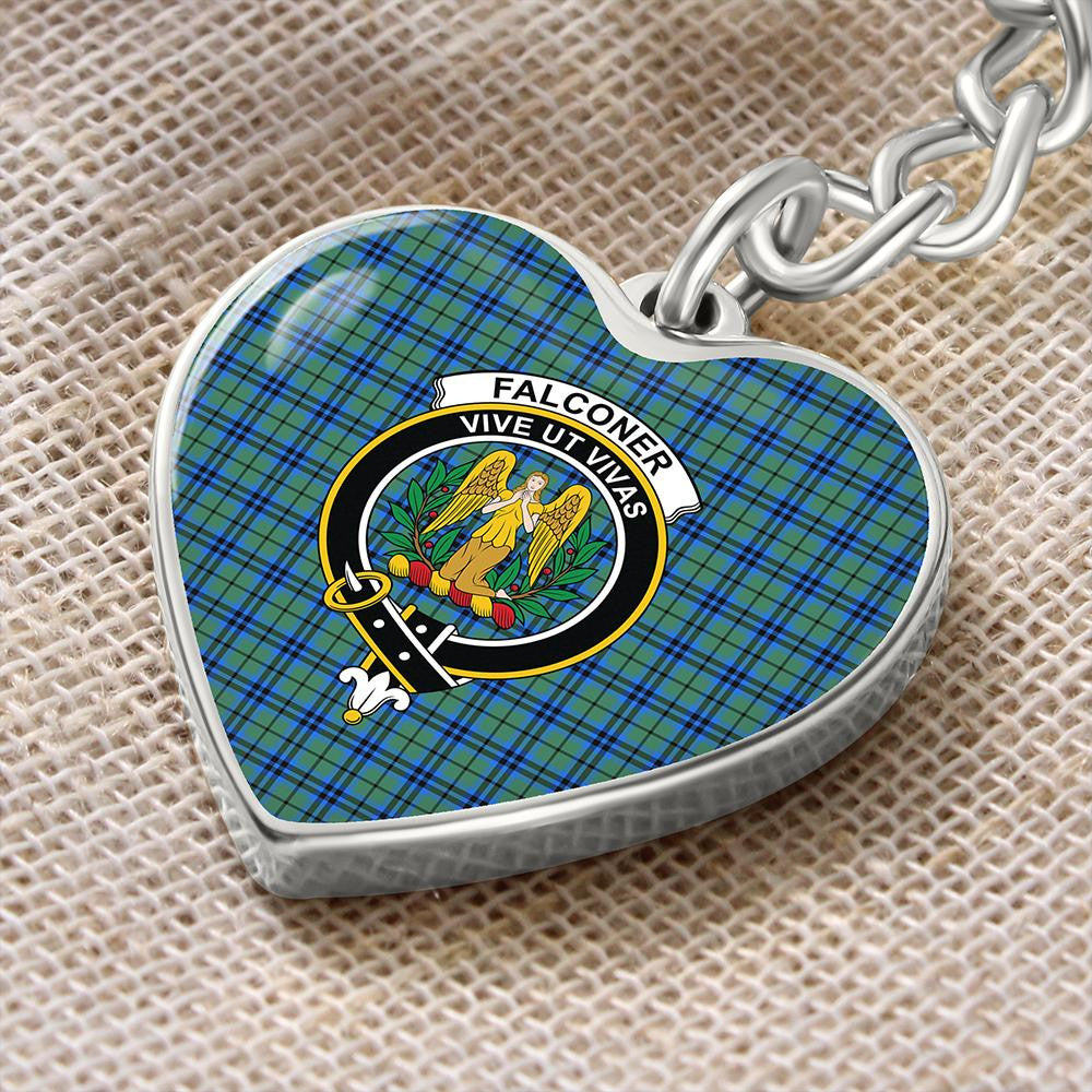 Falconer Tartan Classic Crest Heart Keychain | Celticprime.com ...
