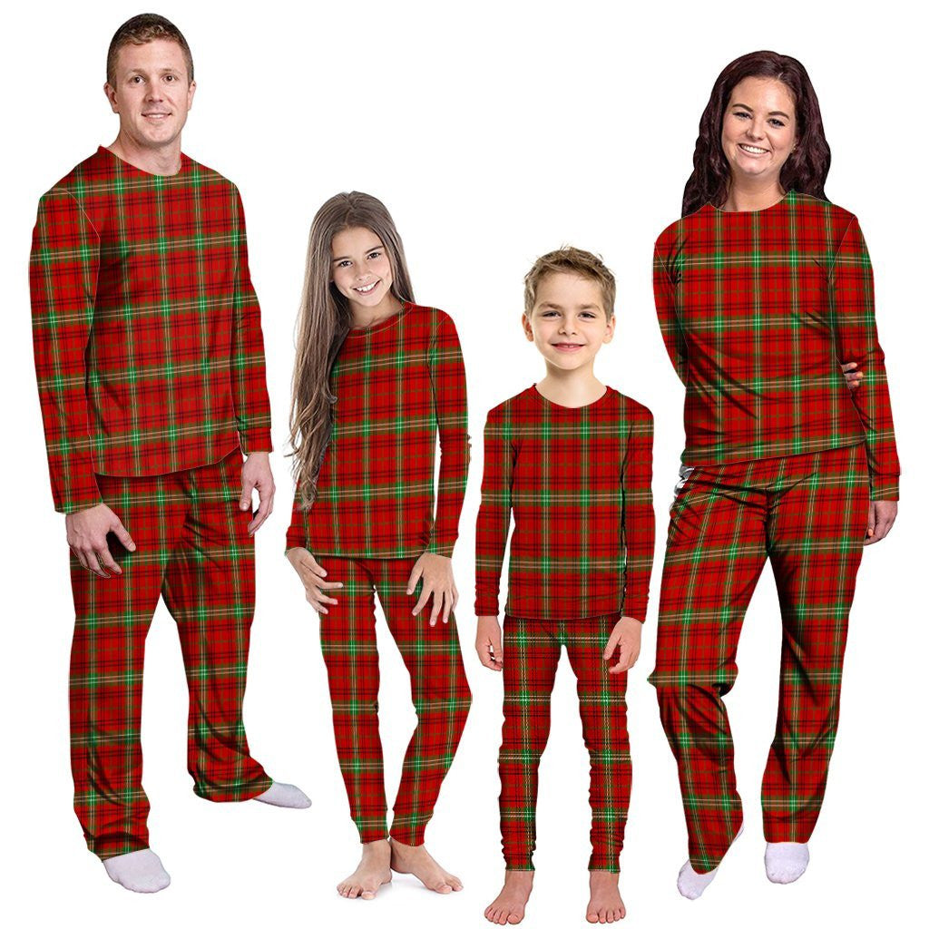 Morrison Red Modern Tartan Classic Pyjama Family Set | Celticprime.com ...