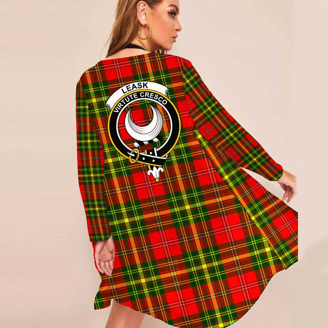 Leask Tartan Classic Crest Beach Kimono | Celticprime.com – celticprime