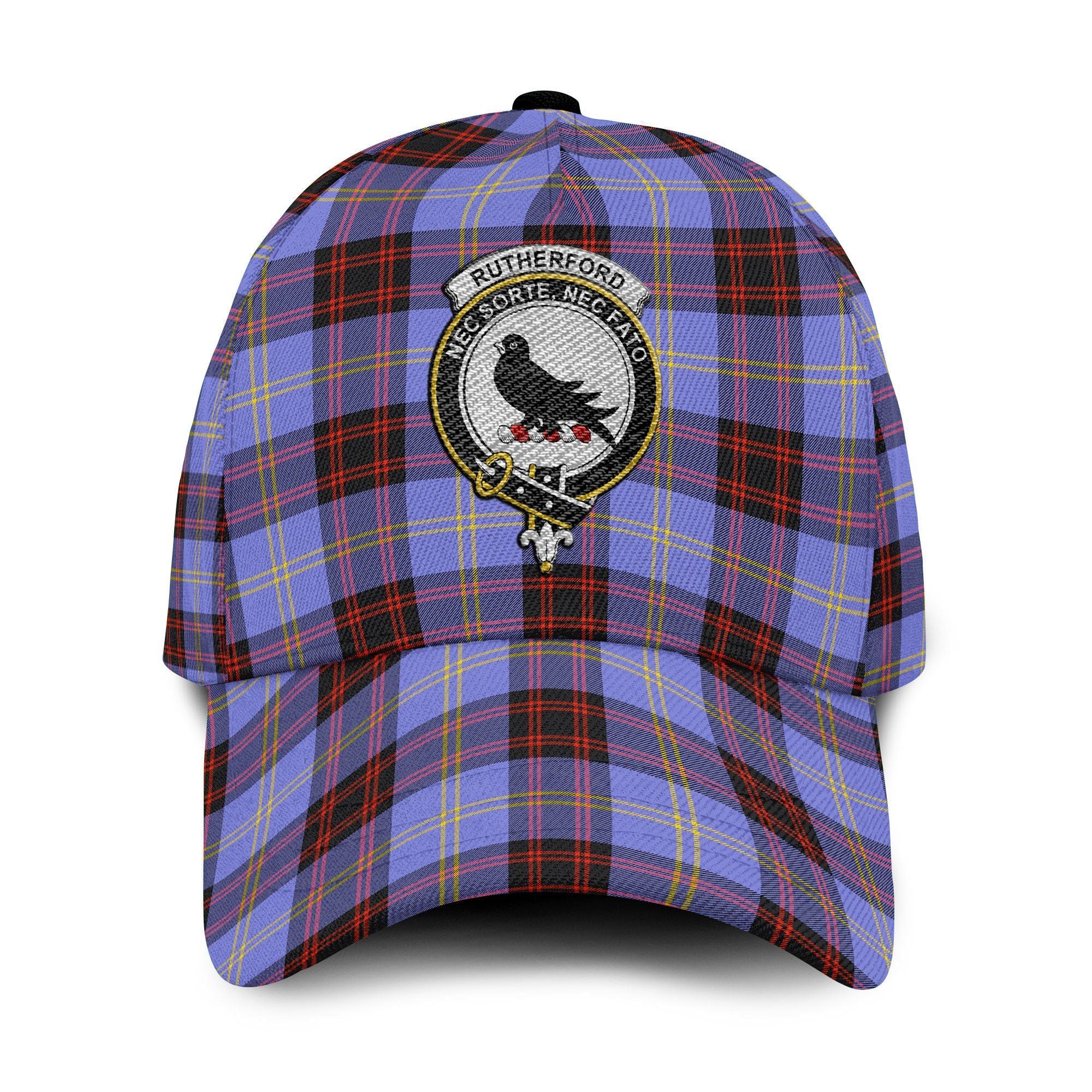 Rutherford Tartan Crest Embroidery Classic Cap | Celticprime.com ...