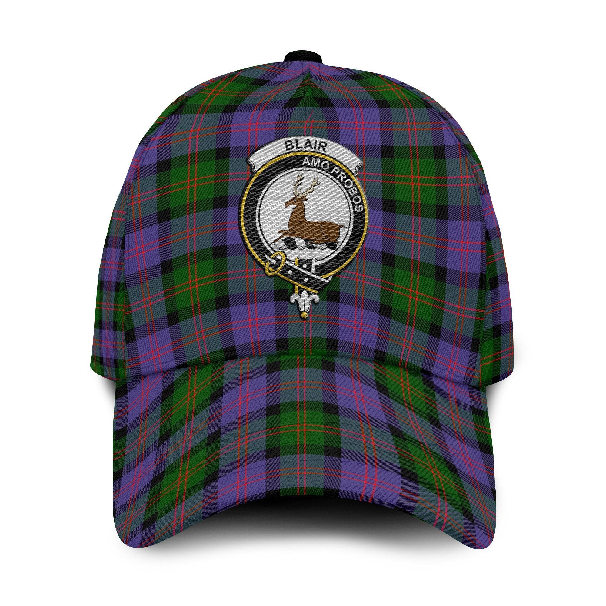 Blair Tartan Crest Embroidery Classic Cap | Celticprime.com – celticprime