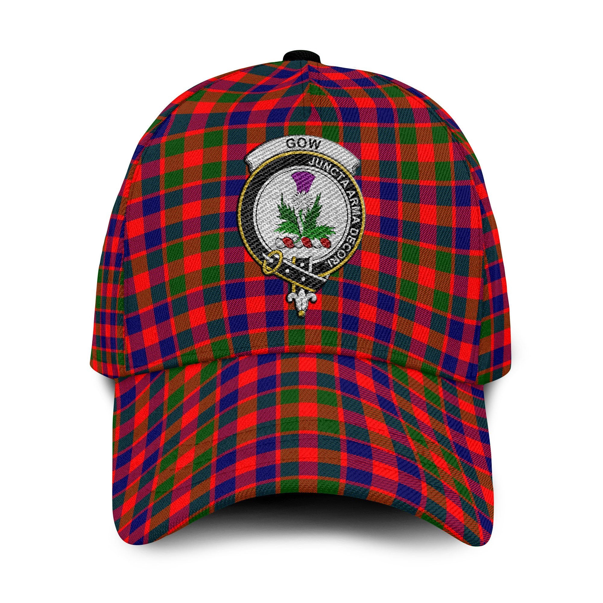 Gow (of Skeoch) Tartan Crest Embroidery Classic Cap | Celticprime.com ...