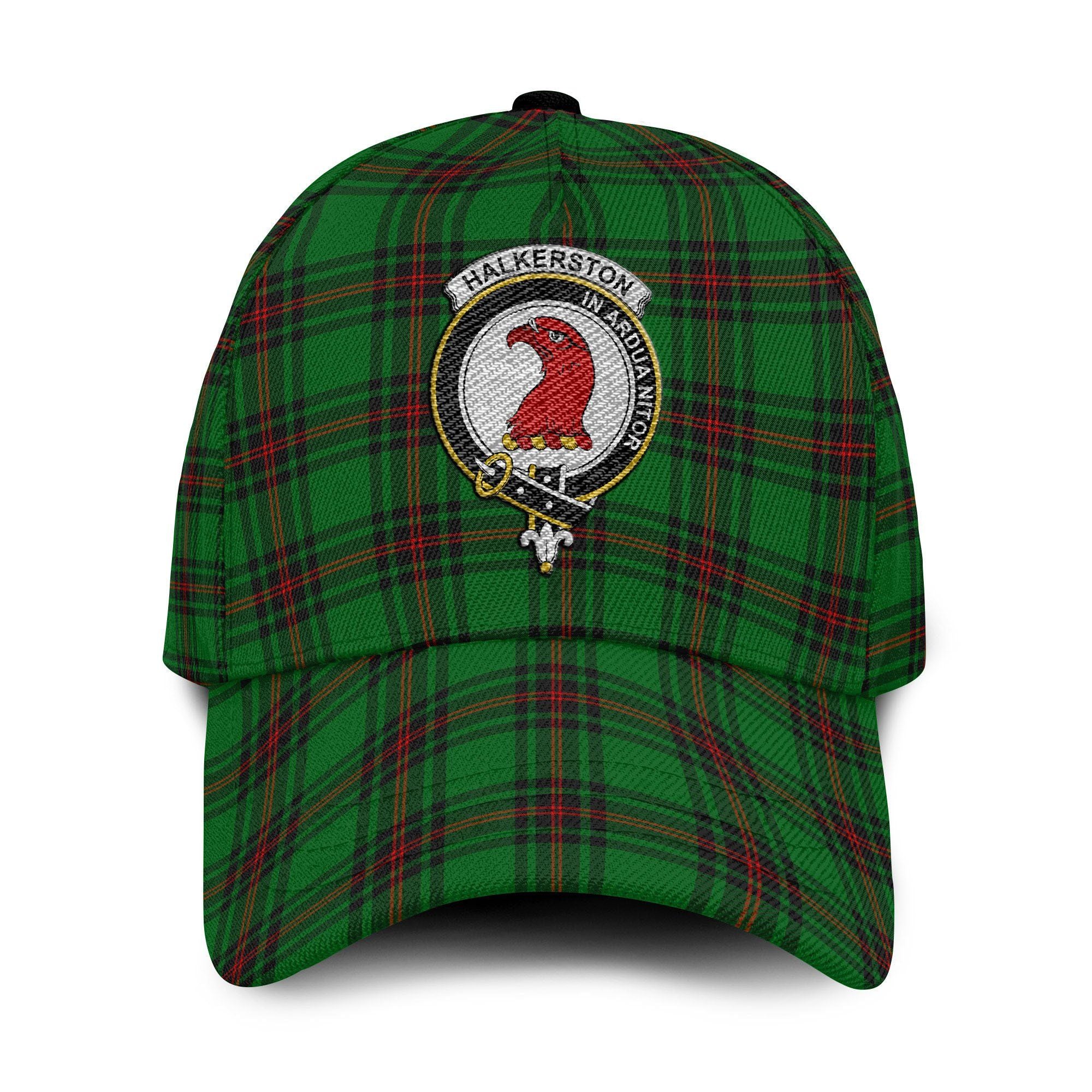 Halkerston Tartan Crest Embroidery Classic Cap | Celticprime.com ...