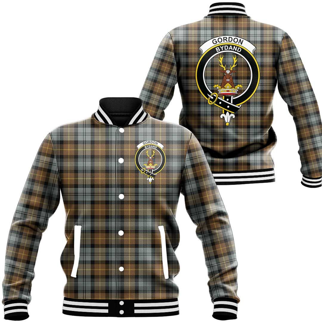 Gordon Weathered Tartan Classic Crest Baseball Jacket | Celticprime.com ...